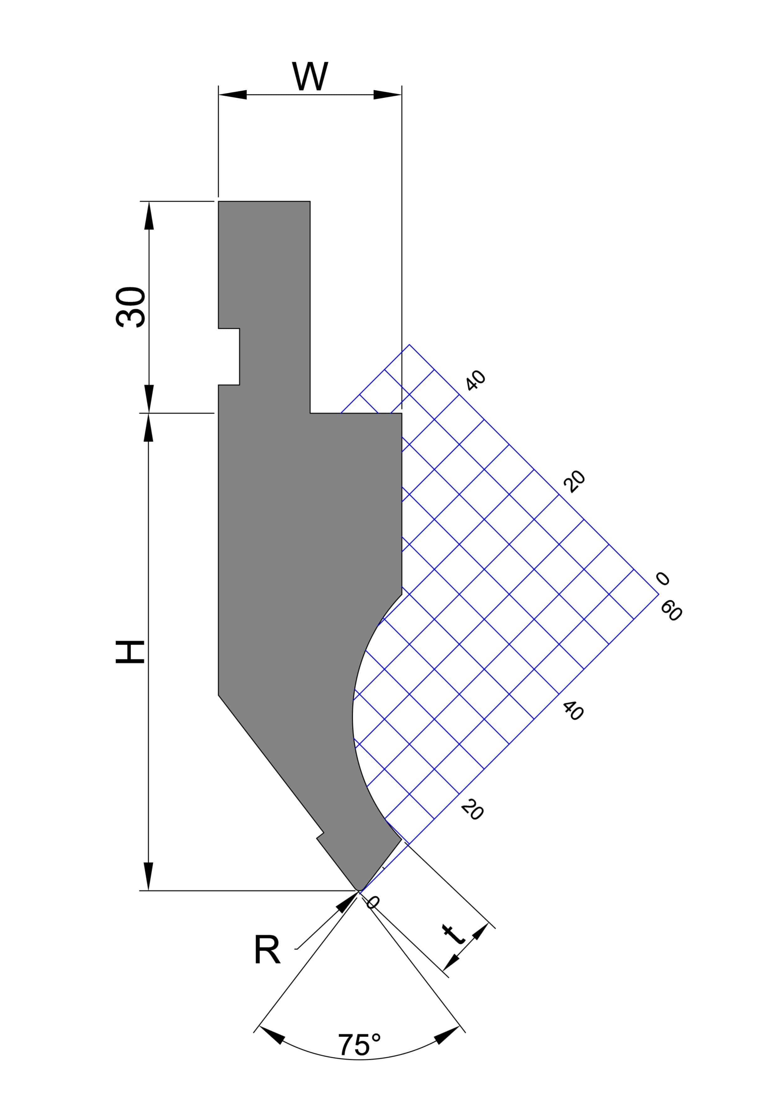 Amada Style Bending Punch - Madhuram Micron Tools